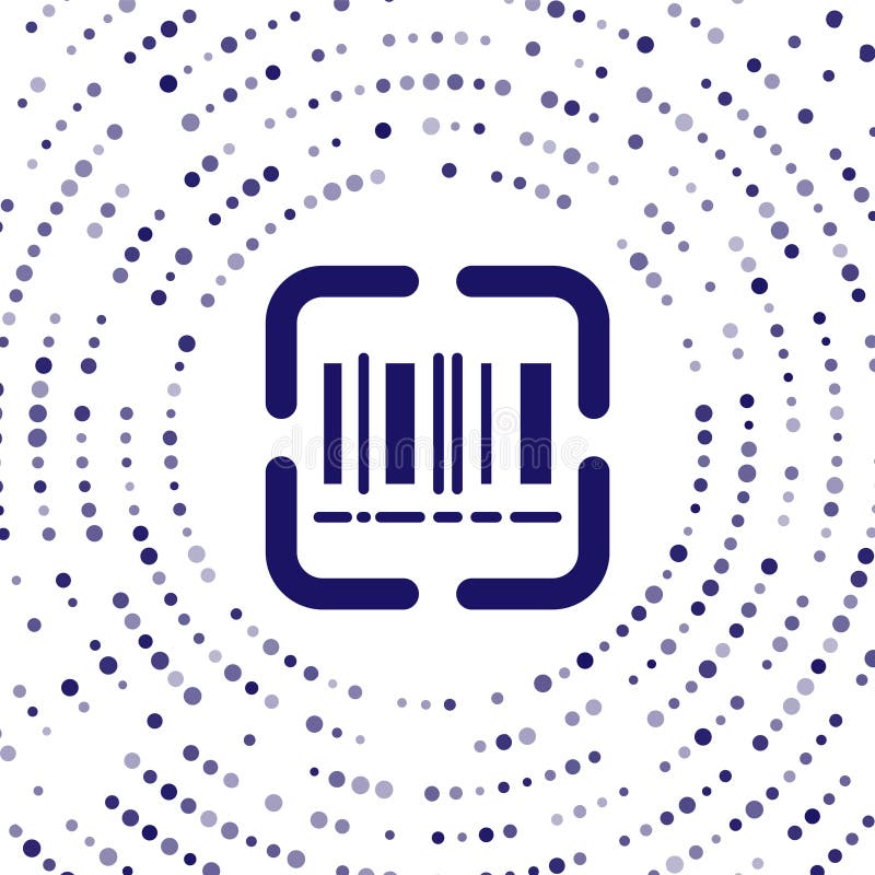 Blue Scanner Scanning Bar Code Icon Isolated on White Background ...