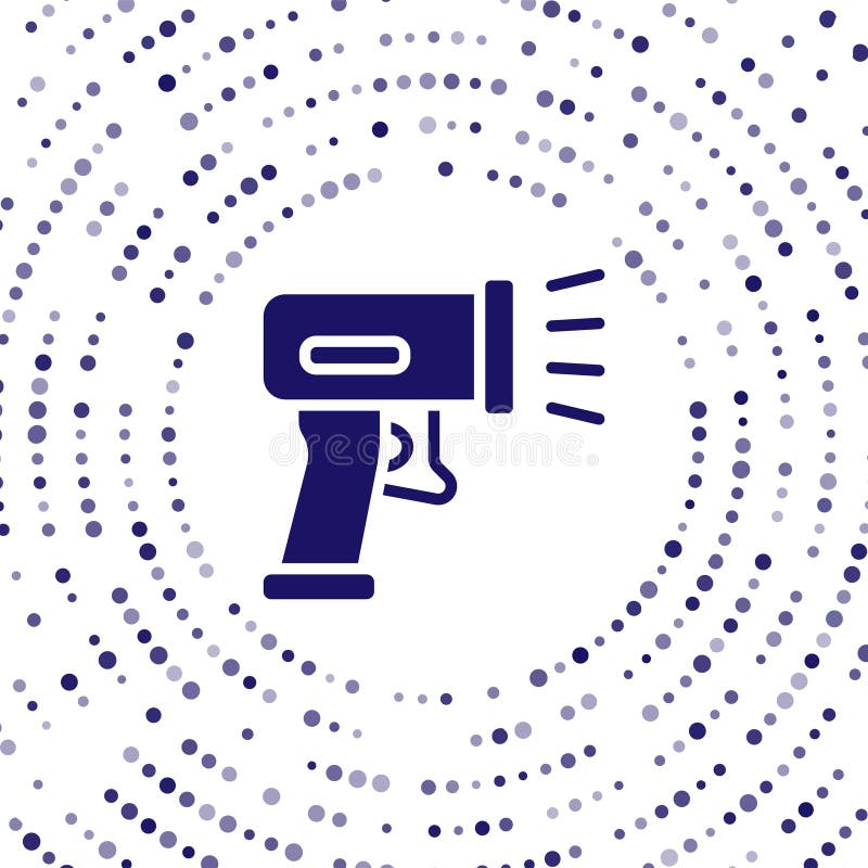 Blue Scanner Scanning Bar Code Icon Isolated on White Background ...