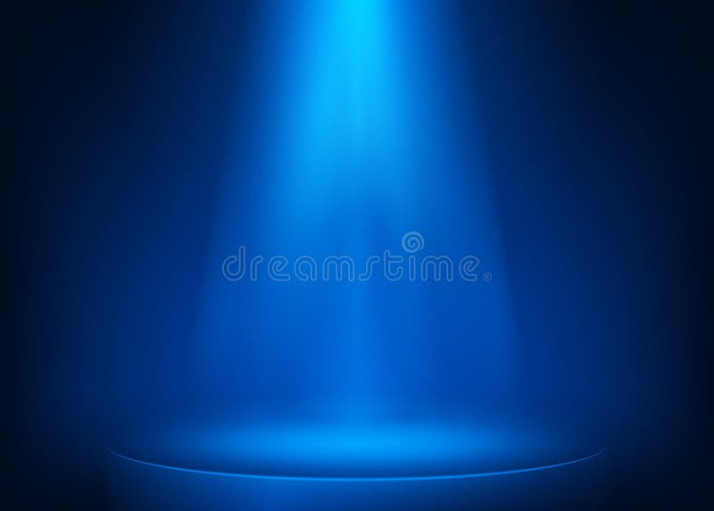 Blue Scene Illuminated Spotlight. Show Spotlight Background. Light Beam ...