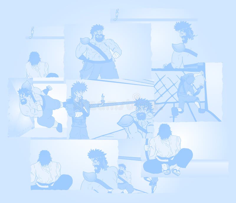 Blue scenes stock vector. Illustration of color, graphic - 43719575