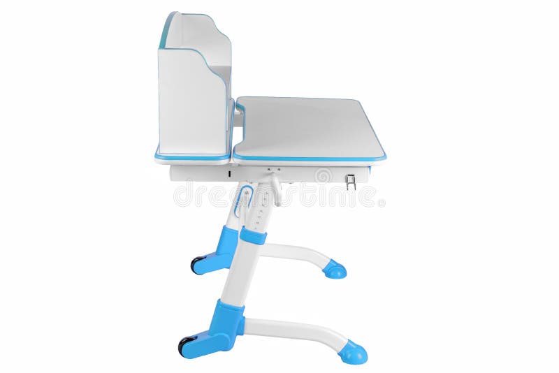 Blue school desk stock illustration. Illustration of multipurpose ...