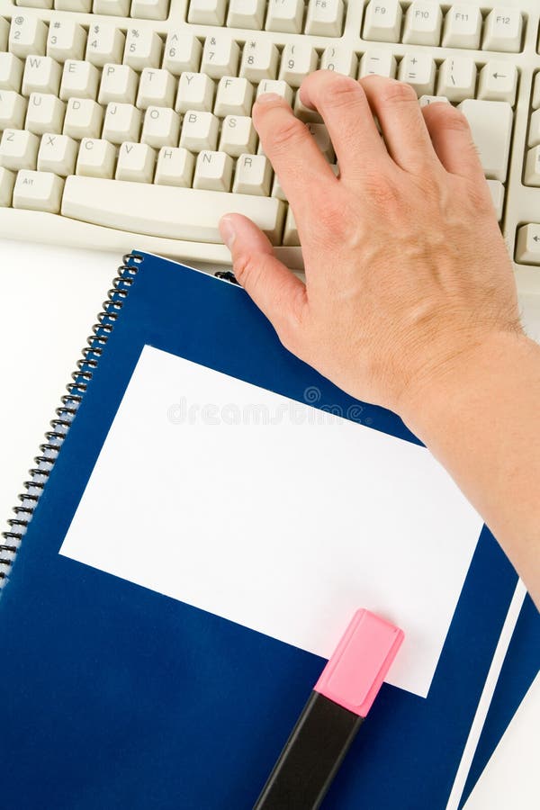 Blue School Textbook and Computer Keyboard Stock Photo - Image of ...