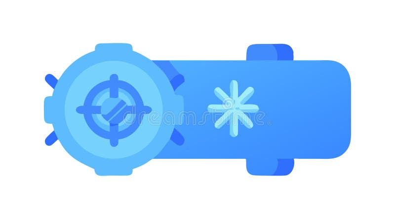 Blue Sci-Fi Container or Power Cell with Snowflake Symbol, Vector ...