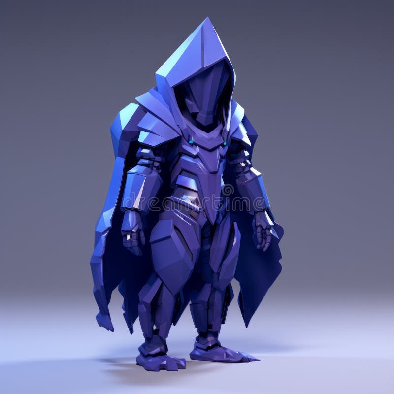 Blue Sci-fi Costume: Mysterious Forms and Sharp Angles Stock ...