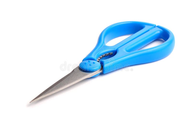 Red and blue Scissors stock photo. Image of plastic - 137513178