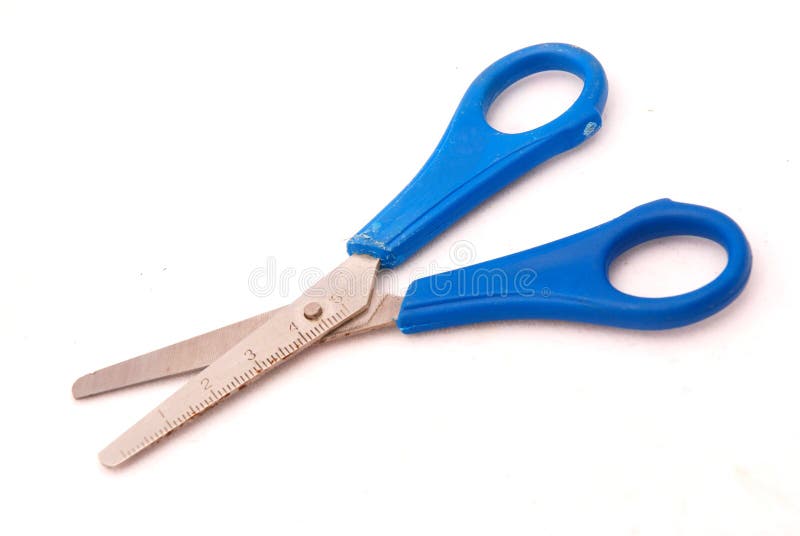 Blue scissors stock photo. Image of against, education - 4187234