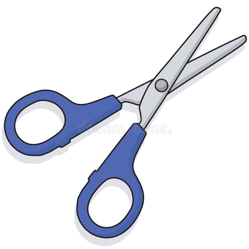 Blue scissors stock illustration. Illustration of handles - 9729393
