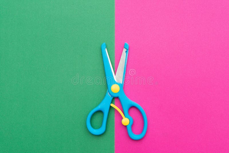 Blue Scissors Green Purple Handcraft Paper Stock Photos - Free ...