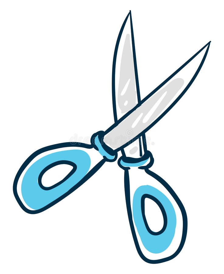 Big Open Scissors Vector or Color Illustration Stock Vector ...