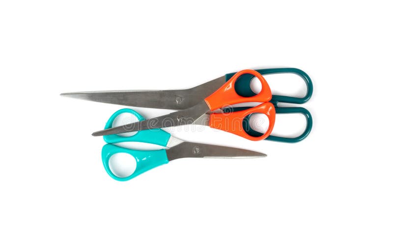 Blue Scissors Isolated stock photo. Image of blue, tool - 259764968