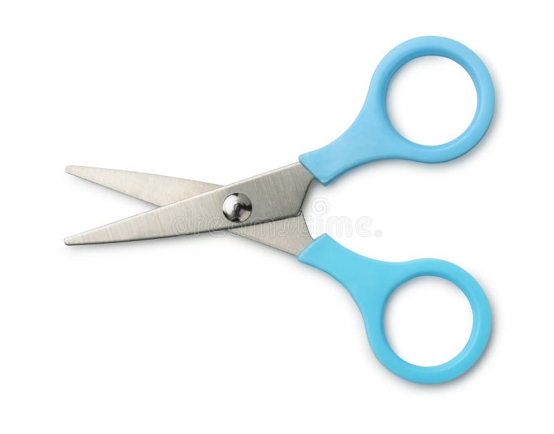 Blue scissors stock photo. Image of open, colored, paper - 70255462