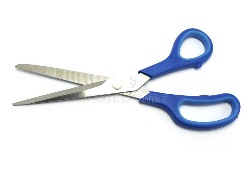 Blue scissors stock photo. Image of handle, household - 44621008