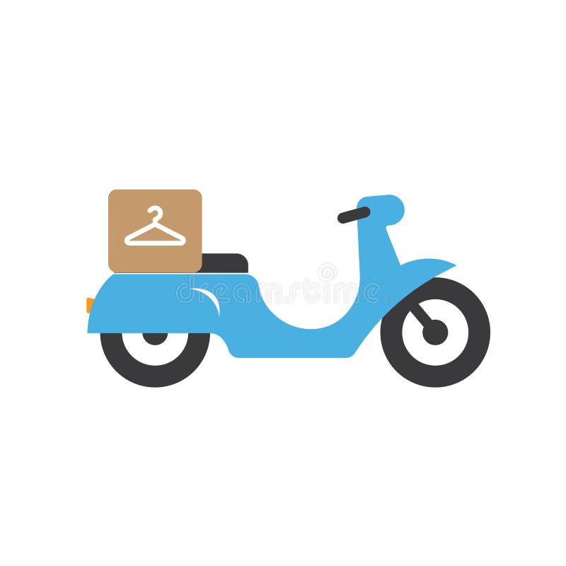 Blue scooter icon stock vector. Illustration of urban - 367230922
