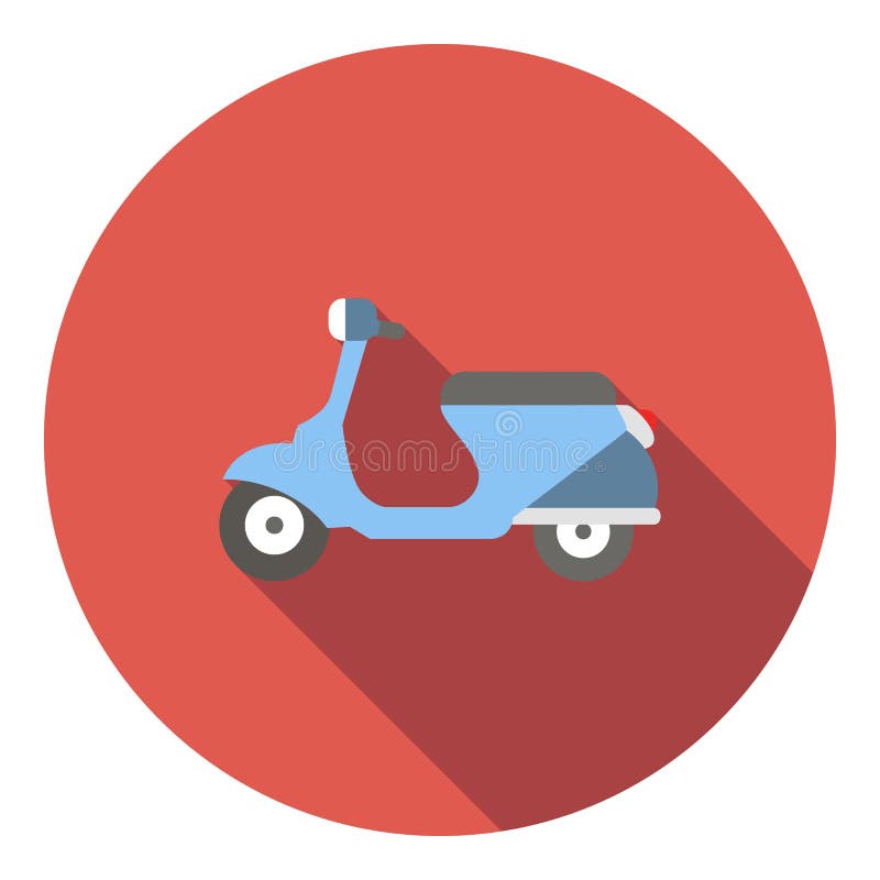 Scooter icon, flat style stock illustration. Illustration of circle ...
