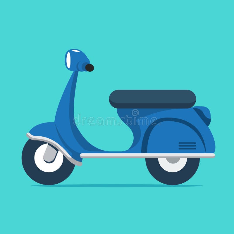 The Blue Scooter. Isolated Vector Illustration Stock Vector ...