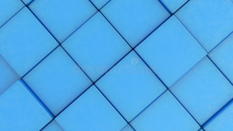 Blue Scratched Plastic 3d Cubes Tiles Background from Perspective View ...