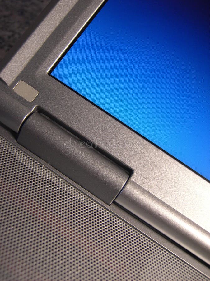 Blue screen stock image. Image of notebook, controlled - 325695