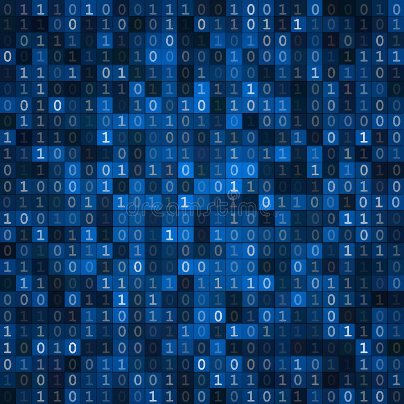 Blue Screen Binary Code Screen Stock Vector - Illustration of code ...