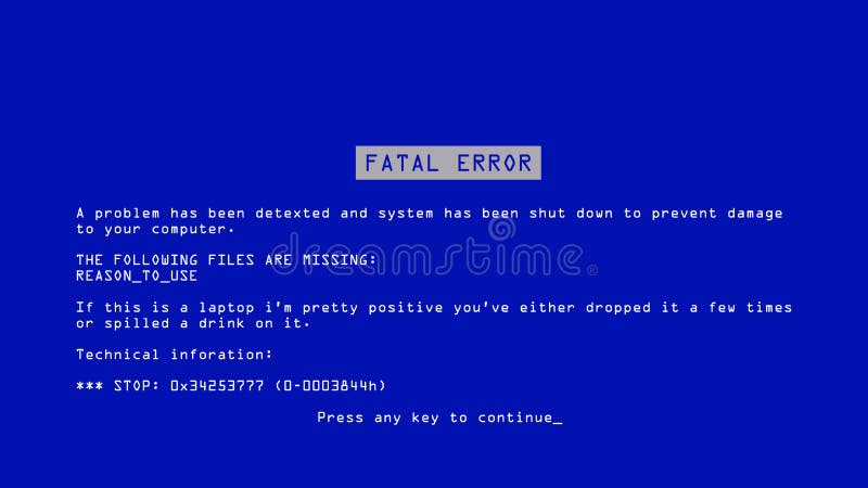 VECTOR Illustration: Critical Error Warning Message, Vintage User ... VECTOR Illustration: Critical Error Warning Message, Vintage User ...