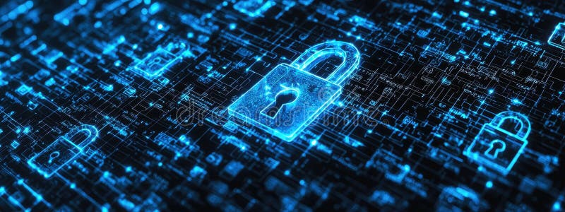 A Blue Screen with a Key on it and a Bunch of Other Keys, the Padlock ...