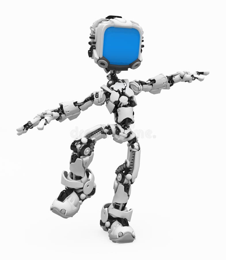 Blue Screen Robot, Code stock illustration. Illustration of mechanism ...