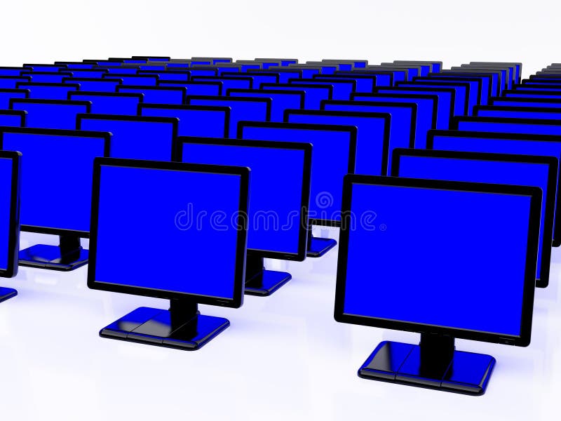 Blue screen set 2 stock illustration. Illustration of electronic - 5496035