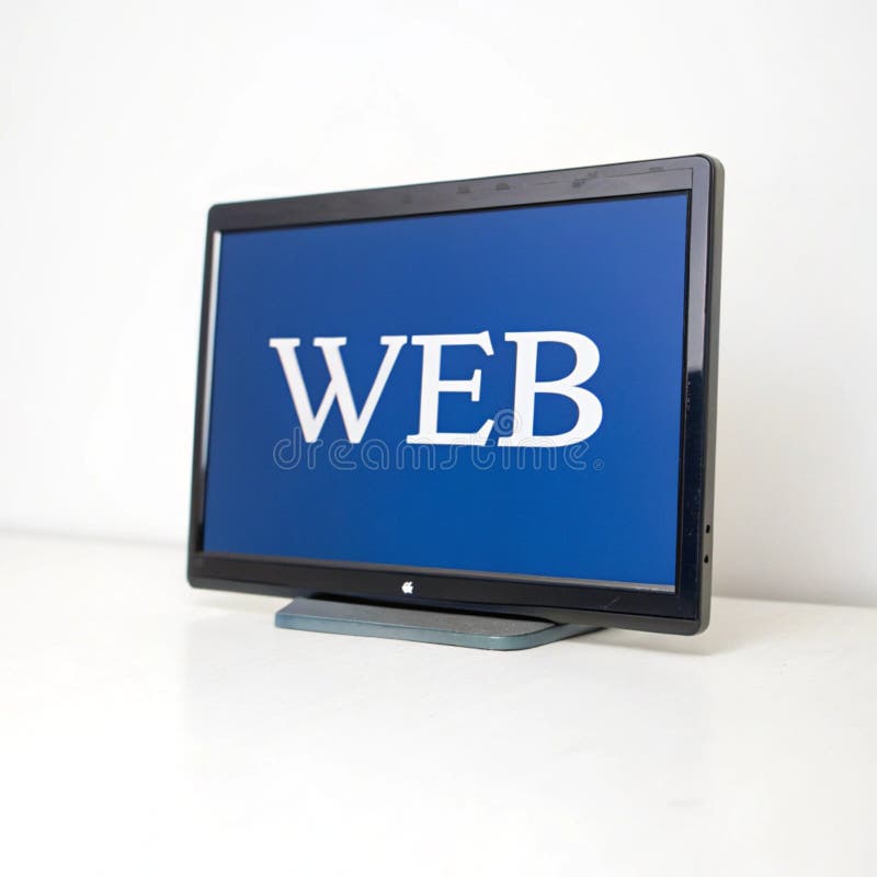 Blue Screen with Web Text stock illustration. Illustration of word ...