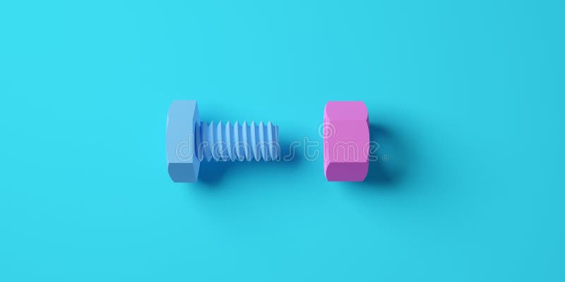 Blue And Pink Nut Over Cyan Background Sex Sexuality Or Male Female