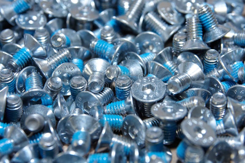 Blue screws stock photo. Image of finishing, hobby, production - 24341334