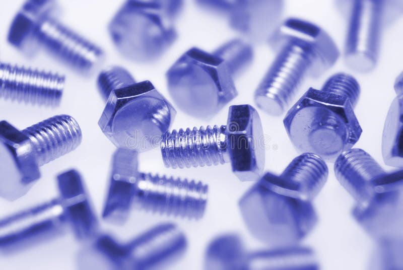Blue screws stock image. Image of screws, wood, workbench - 386149