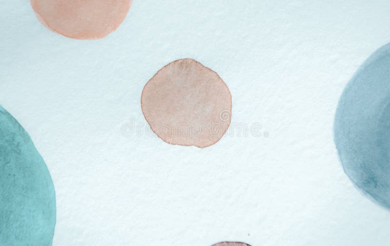 Blue Scribble Circle Pattern. Watercolor Abstract Stains. Stock Image ...