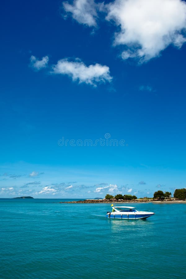 Blue Sea stock photo. Image of horizon, cloudscape, formation - 731078