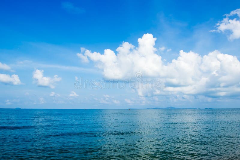 Blue Sea stock photo. Image of horizon, cloudscape, formation - 731078