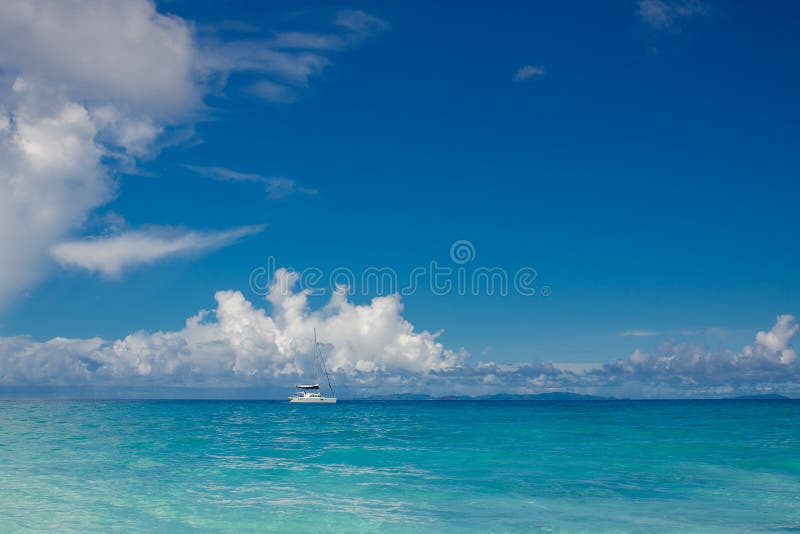 Blue sea and clouds on sky stock photo. Image of cloud - 40201256