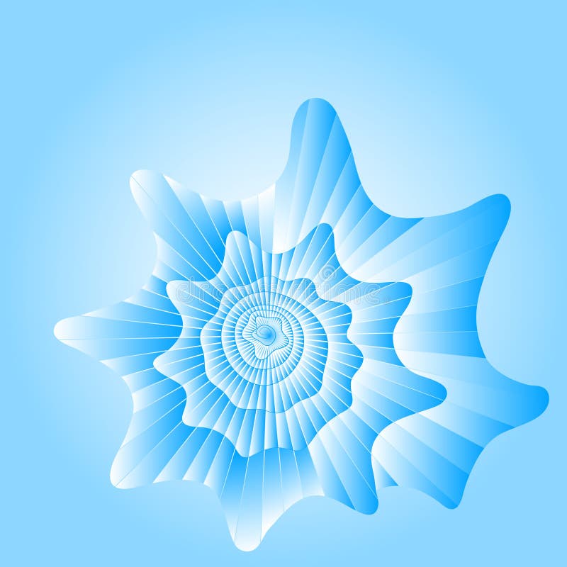 Blue sea cockleshell. stock vector. Illustration of armor - 24710421