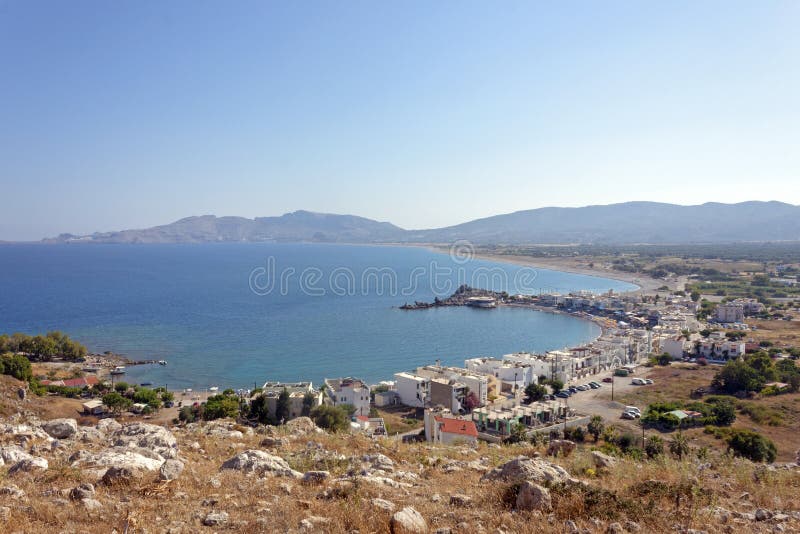 The Blue Sea at Haraki, Rhodes Stock Image - Image of water, paradise ...