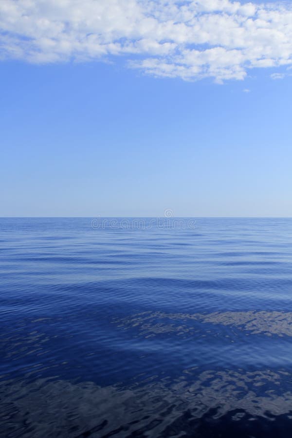 Blue Sea Horizon Ocean Perfect in Calm Stock Photo - Image of holiday ...