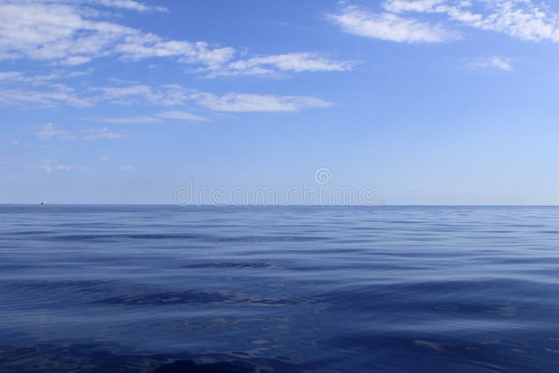 Blue Sea Horizon Ocean Perfect in Calm Stock Photo - Image of blue ...