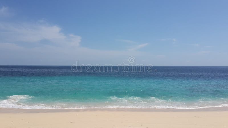 Blue sea Manado stock photo. Image of vacation, sunlight - 367900946