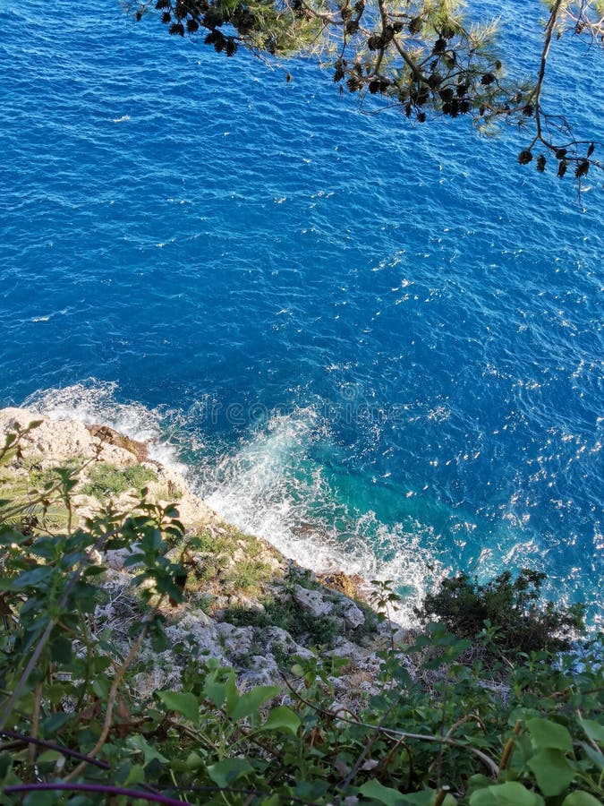 Blue sea in Nice stock image. Image of blue, nice, summer - 163960145
