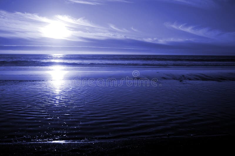 A Blue Sea - Ocean stock photo. Image of coast, shining - 1194658