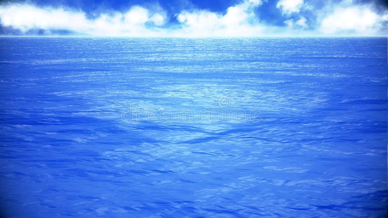 Blue Sea Ocean Panorama Loopable Animation Background Stock Video ...