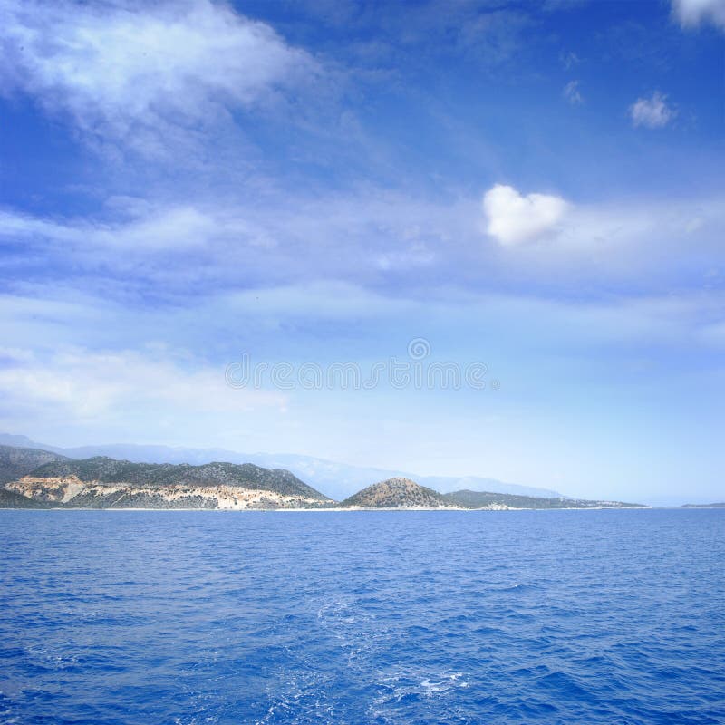 Blue sea and perfect sky stock photo. Image of beautiful - 41300376