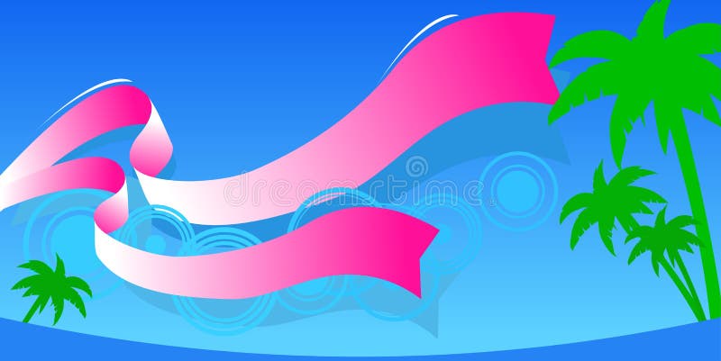 Blue Sea. Purple Ribbon stock vector. Illustration of trophy - 2612936