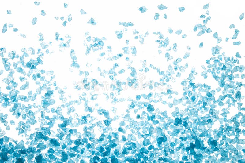 Blue Sea Salt Crystals on White Background Stock Photo - Image of white ...