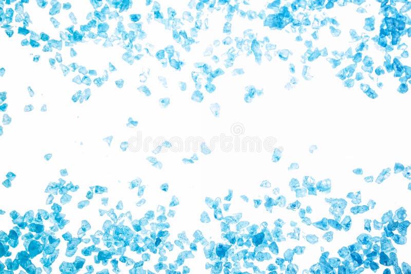 Blue Sea Salt Crystals on White Background Stock Photo - Image of ...