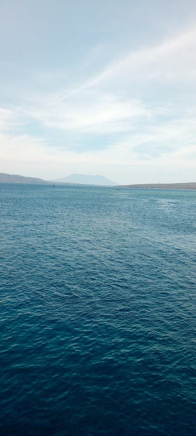 Blue Sea and Blue Sky on a Bright Morning Stock Image - Image of blue ...