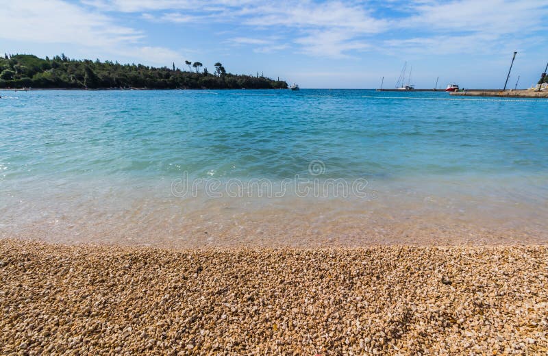 The Blue Sea and Sky in Rovinj, Croatia, Istria Stock Photo - Image of ...