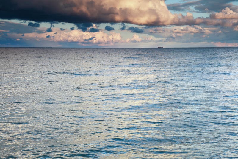 Blue Sea Sky, Storm, Tempest Stock Image - Image of season, beautiful ...