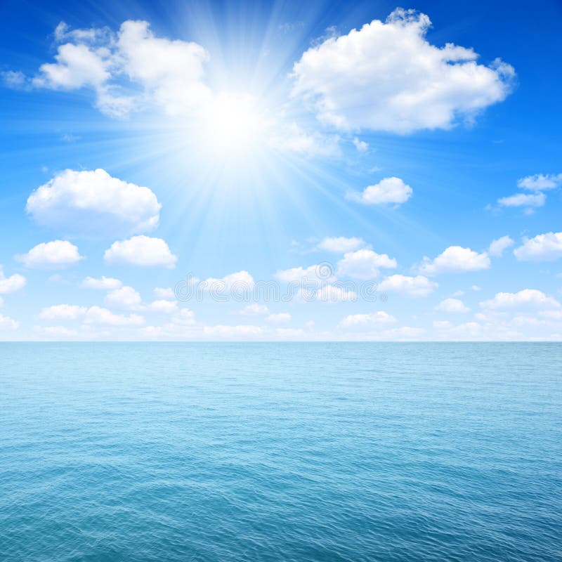 Blue sea stock photo. Image of sunny, blue - 42805084
